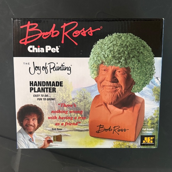 Other | Bob Ross Chia Pet Handmade Planter | Poshmark